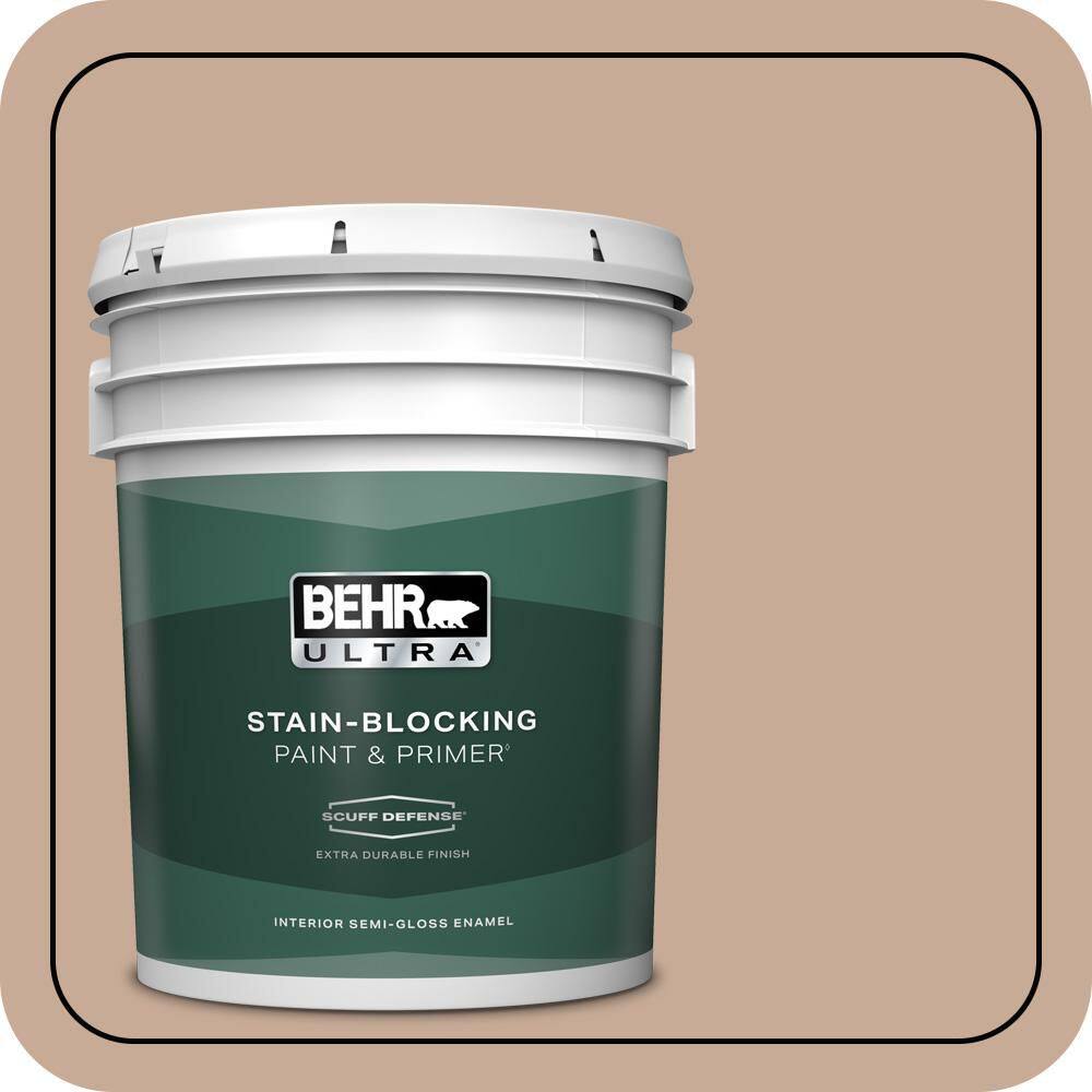 BEHR ULTRA 5 gal. #S220-3 Sanderling Extra Durable Semi-Gloss Enamel ...