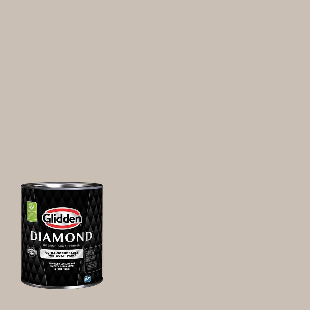 Glidden Diamond 1 qt. Ashen PPG1023-3 Satin Interior Paint with Primer ...