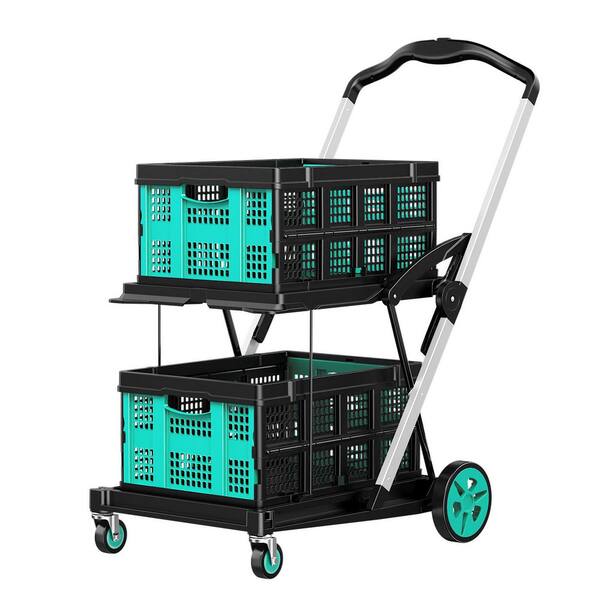 LITEKON Tool cart 29.9 in. 200 lbs Multi Functional Collapsible Carts ...