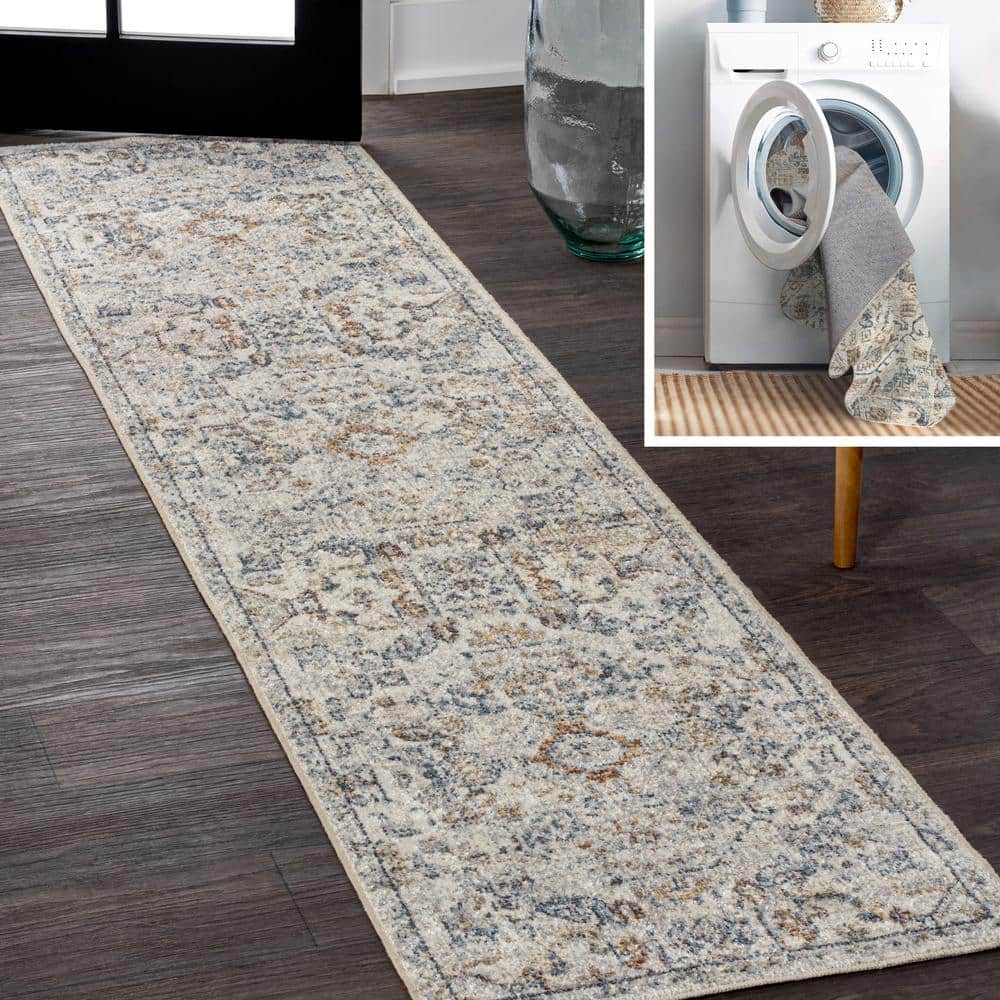 JONATHAN Y Cream/Terra 2 ft. x 8 ft. Shaemus Bohemian Medallion Low ...
