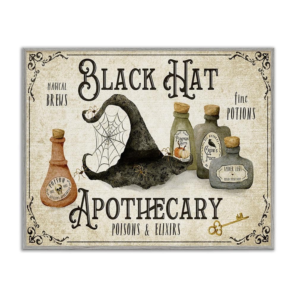 Stupell Industries Vintage Black Hat Apothecary by Deane Beesley 1 ...