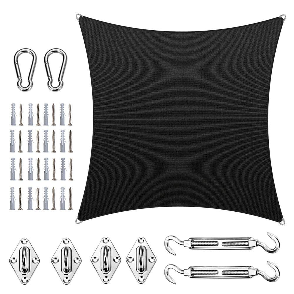 ROYAL SHADE 20 ft. x 20 ft. Square Pro Ring Sun Shade Sail with ...