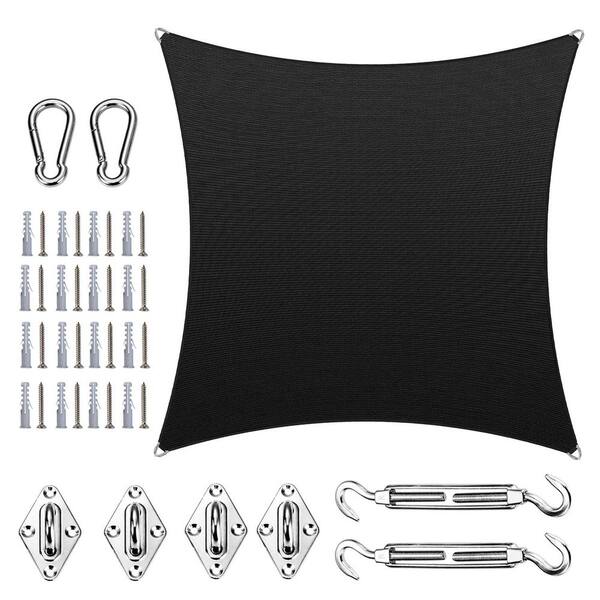 ROYAL SHADE 20 ft. x 20 ft. Square Pro Ring Sun Shade Sail with ...
