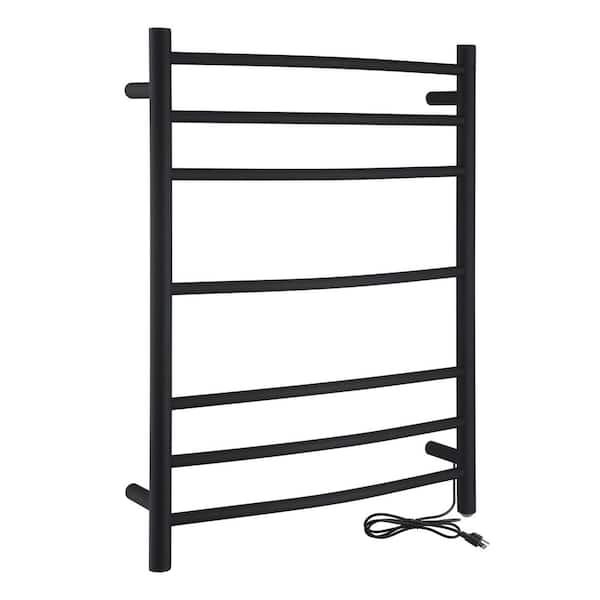 ANZZI Series 7-Bar Wall Installation Plug-In Electric Bath Towel Warmer ...