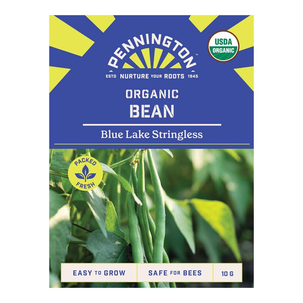 Pennington Organic Bean Blue Lake Stringless Fruit Seed 0788 - The Home ...