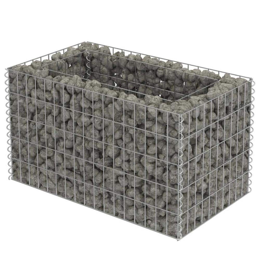 Zeus & Ruta 35.4 in. L x 19.7 in. W x 19.7 in. H Gabion Stone Basket ...
