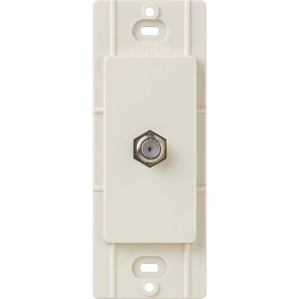 Lutron Claro Coaxial Cable Jack, Light Almond (CA-CJ-LA) CA-CJ-LA - The ...