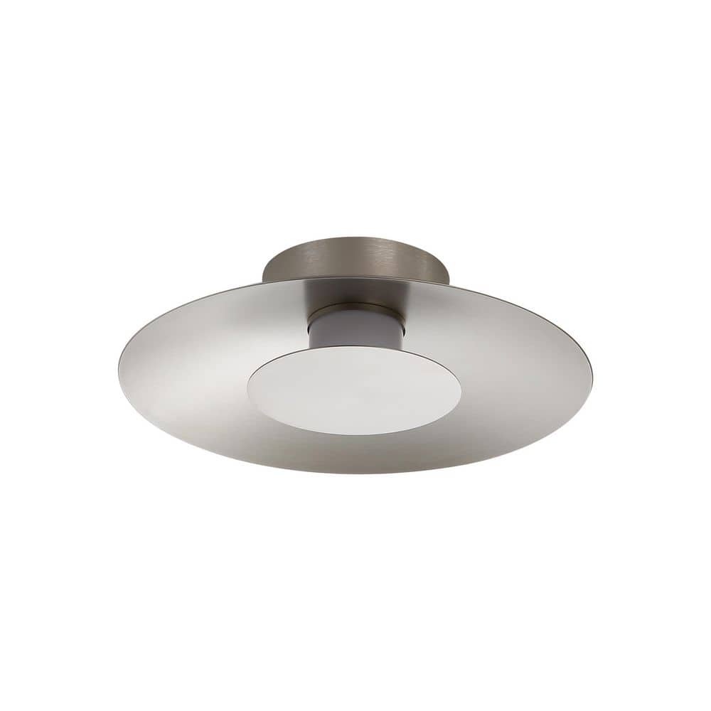 Golden Lighting Luma 11.75 in. 12-Watt Soft Modern Sand Nickel ...