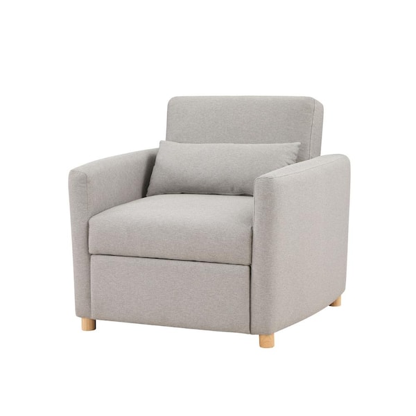 Serta Isla Convertible Chair Light Gray