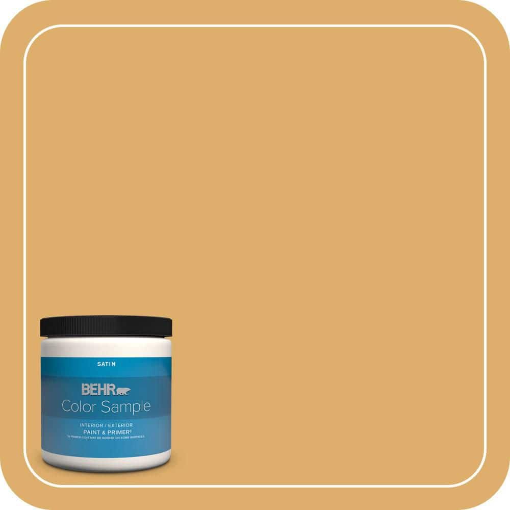 BEHR PREMIUM PLUS 8 oz. #320D-5 Sweet Maple Satin Enamel Interior ...