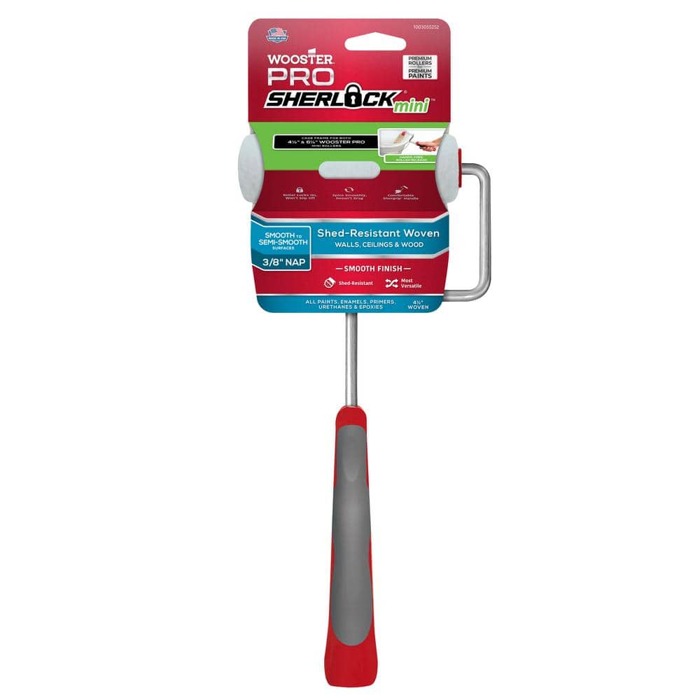 Wooster 4-1/2 in. x 3/8 in. Pro Woven Sherlock Mini Cage Frame Roller ...