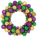 Amscan 19 in. Mardi Gras Metallic Bulb Wreath 242605 - The Home Depot