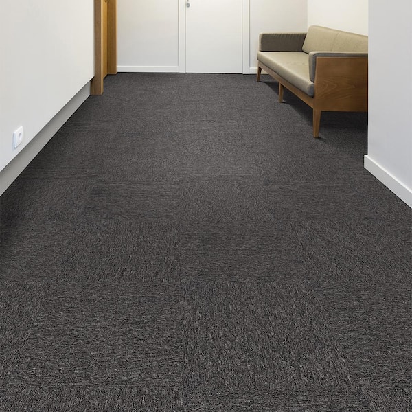 Mohawk 8 in. x 8 in. Looped Carpet Sample Rules Of Conduct Color Charcoal SPC1344033 The Home Depot