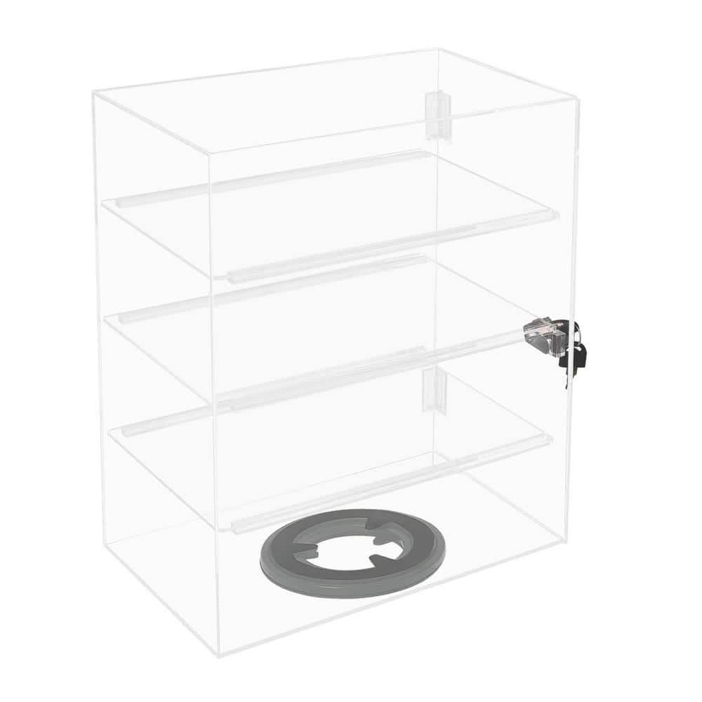 YIYIBYUS 4-Tier Rotatable Clear Acrylic Rectangular Decorative Stand ...