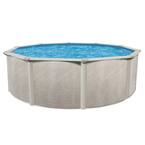 AQUARIAN 15 ft. x 52 in. Deep Steel Metal Frame Hard Side Round Above ...