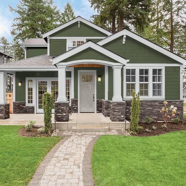 Glidden Premium 1 gal. PPG1124 7 Grape Leaves Satin Exterior Latex Paint PPG1124 7PX 1SA The Home Depot
