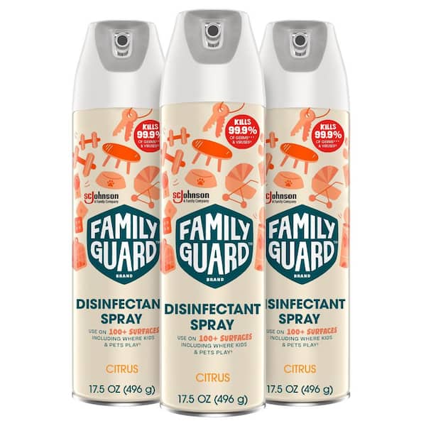 FAMILYGUARD 17.5 oz. Citrus Disinfectant Spray All Purpose Cleaner (3 ...