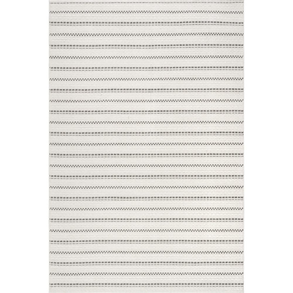 RUGS USA Frenshe Interiors Haylo Geometric Cream 7 ft. x 9 ft. Indoor ...