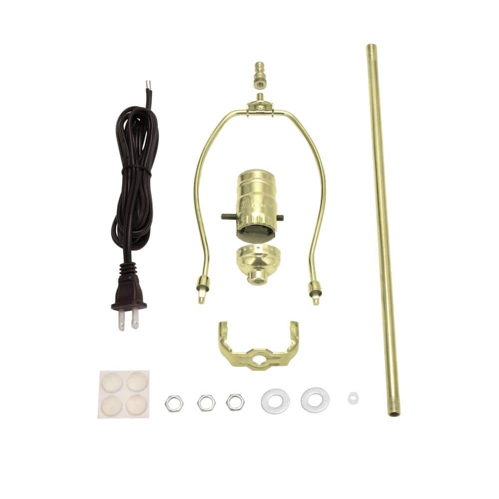 Aspen Creative Corporation Brass Make-A-Lamp Push Through Socket Kit (1 ...