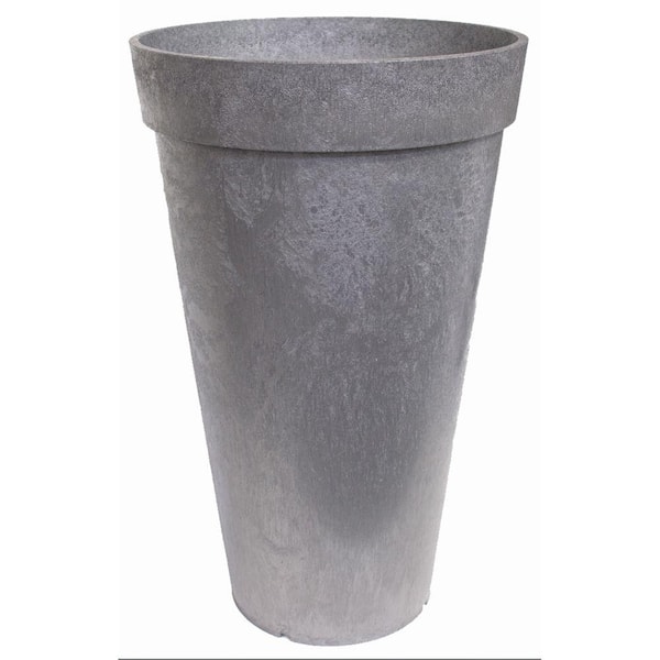 Tierra Verde Aria 12-1/2 in. W x 20 in. H Pewter Rubber Self Watering ...