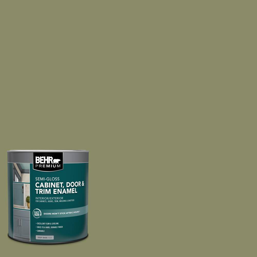 Reviews for BEHR PREMIUM 1 qt. #S370-5 Pesto Paste Semi-Gloss Enamel ...