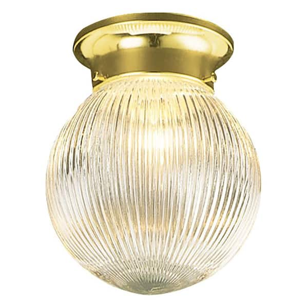 Design House Millbridge 1-Light Polished Brass Round Ceiling Light ...