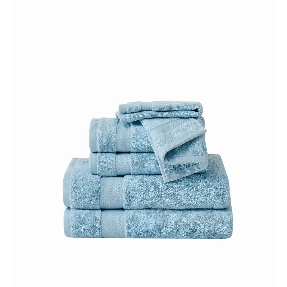 Truly Soft Quick Dry Blue 6 Piece Towel Set BTS6094BL-6100 - The Home Depot