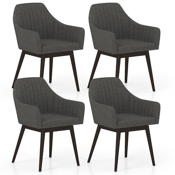 HONEY JOY Upholstered Accent Chairs Set of 4 Comfy Dining Chairs w ...
