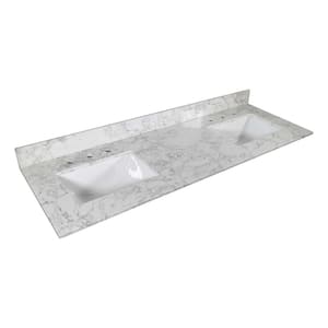 Altair Caorle 61 in. W x 22 in. D Engineered Stone Composite Vanity Top ...