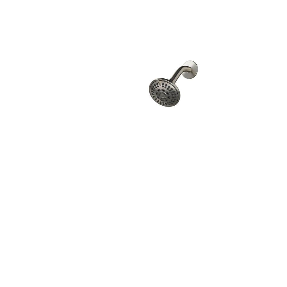 JACUZZI 5-Spray Patterns with 1.8 GPM 4.1 in. Wall Mount Fixed Shower ...