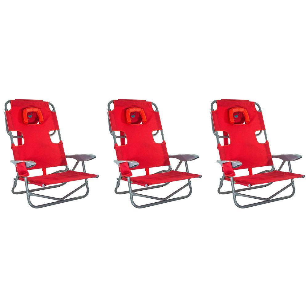 Ostrich On Your Back Folding Reclining Outdoor Camping Lawn Chair, Red ...