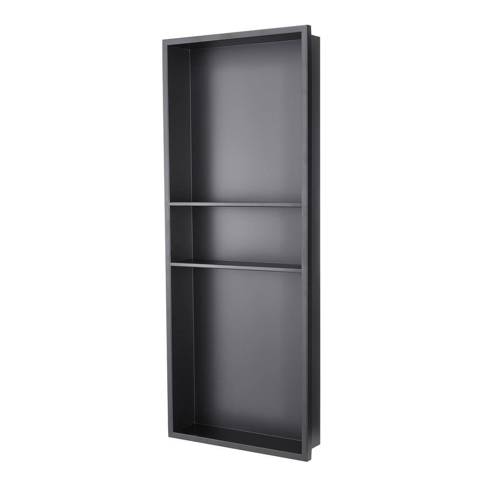 grossag 16 in. W x 40 in. H x 4 in. D Stainless Steel Shower Niche in ...
