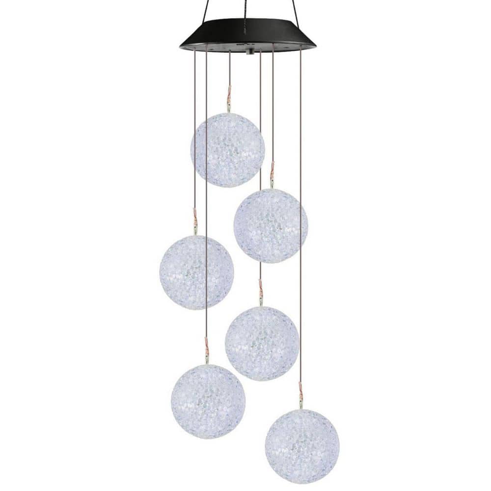 Solar Color Changing Ball Wind Chimes D084JQYDJ4 - The Home Depot