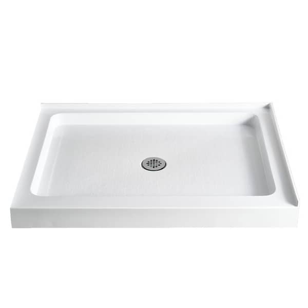 Getpro 48 in. L x 36 in. W Double Threshold Right Corner Shower Pan ...