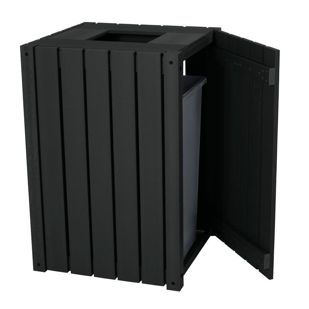 Highwood Commercial 40 Gal. Open Trash Can CM-TR01NA-BKE - The Home Depot