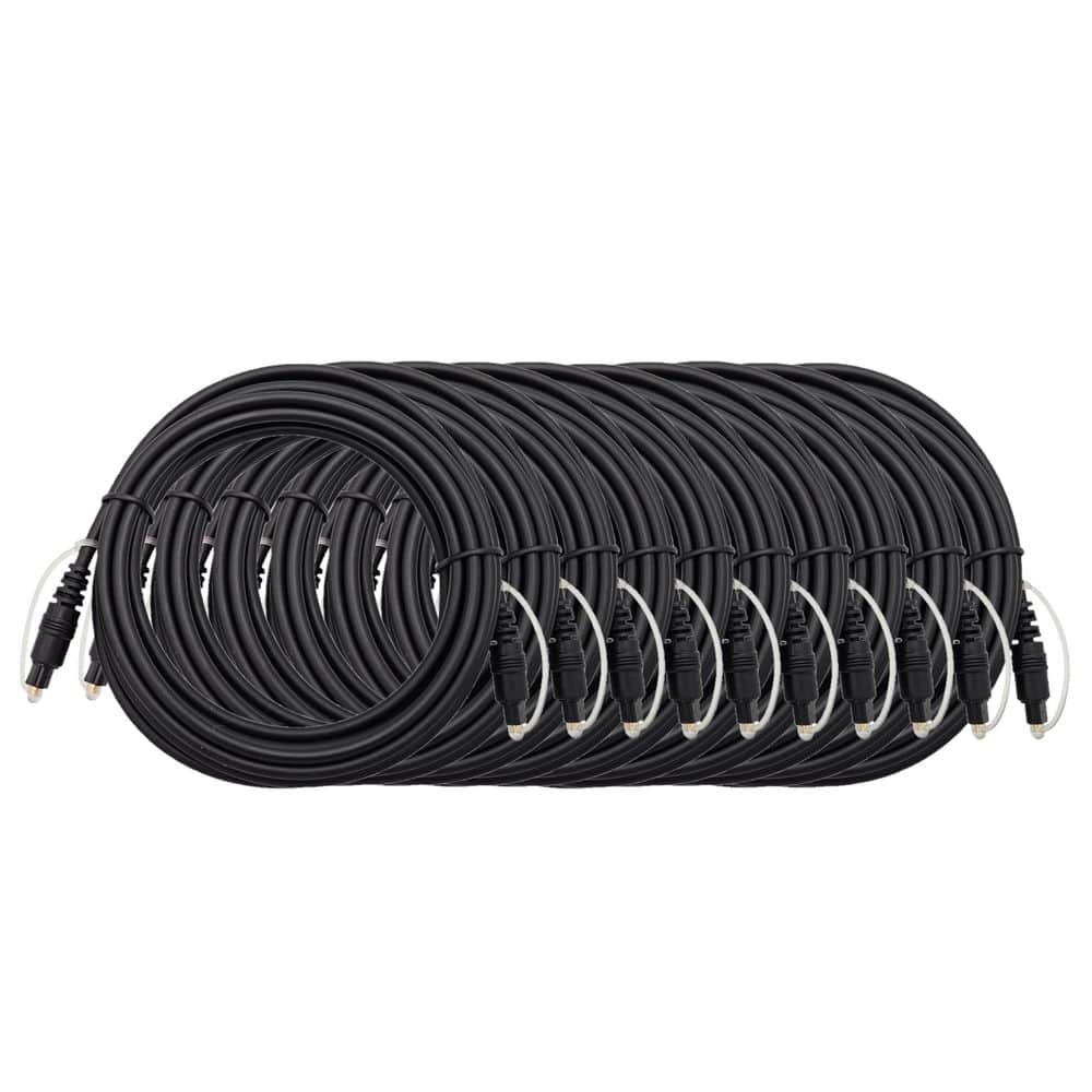 Micro Connectors, Inc 12 Feet TOSLINK Digital Optical Audio Molded ...