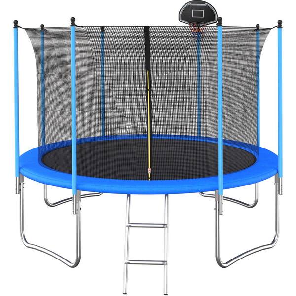 TANKY TRADING INC 12 ft. Round Outdoor Recreational Trampoline with ...