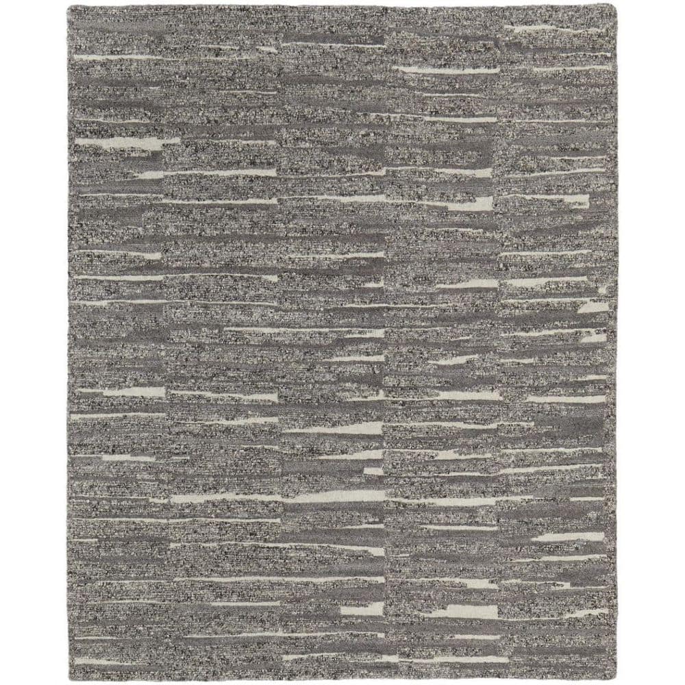 HomeRoots 4 ft. x 6 ft. Gray, Ivory, Taupe Abstract Area Rug 2000567494 ...
