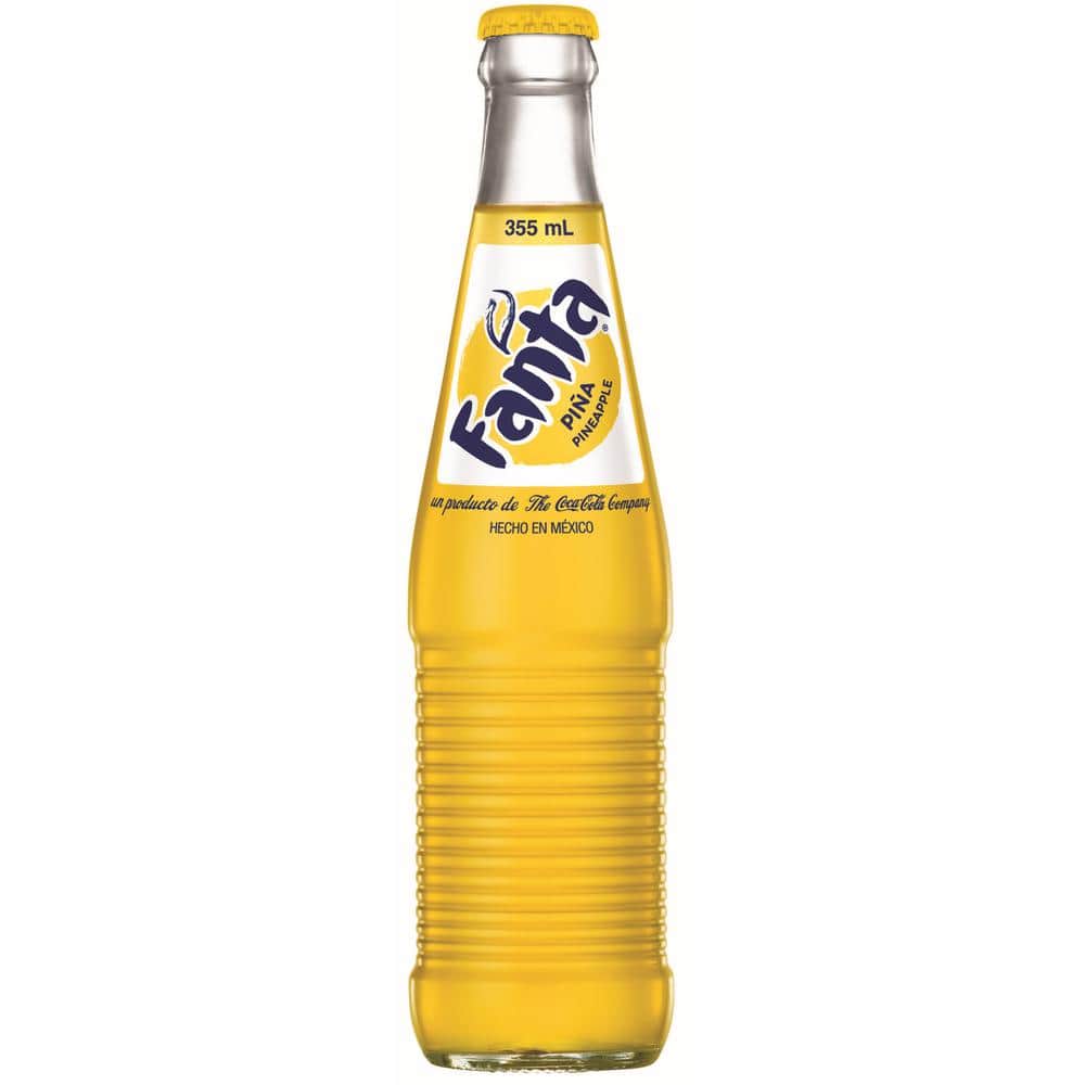 Fanta Fanta Pineapple Mexico Glass Bottles, 355 ml, 24 Pack ...