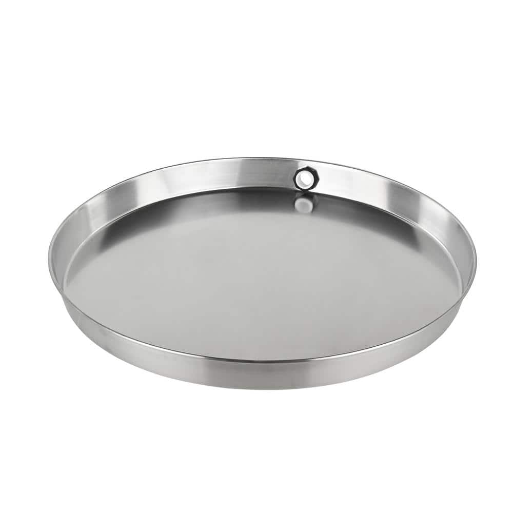 Everbilt 26 in. Aluminum Round Water Heater Drain Pan with PVC Fitting ...