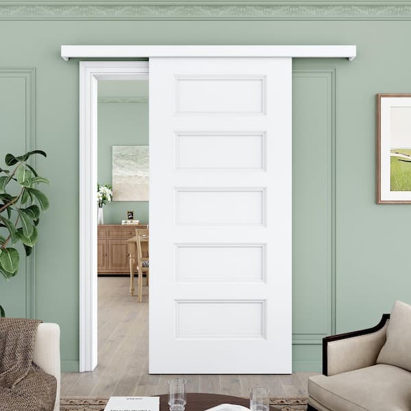 Reviews for EH PUERTA 28 in. x 80 in. Hidden Track Style H Shape White ...