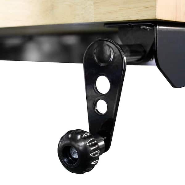 Husky 46 in. Wide x 18 in. Deep Adjustable Height Work Table With Wood ...