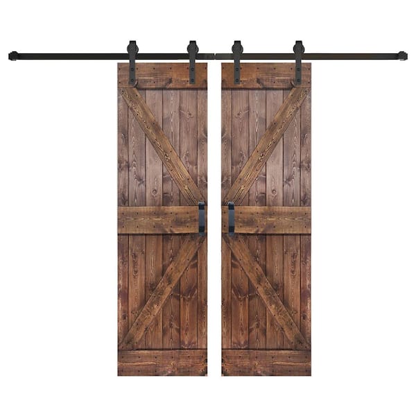 ISLIFE K Series 56 in. x 84 in. Dark Walnut DIY Knotty Pine Wood Double ... ISLIFE K Series 56 in. x 84 in. Dark Walnut DIY Knotty Pine Wood Double ...