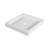 FINE FIXTURES 32 in. L x 32 in. W Double Threshold corner Shower Pan ...