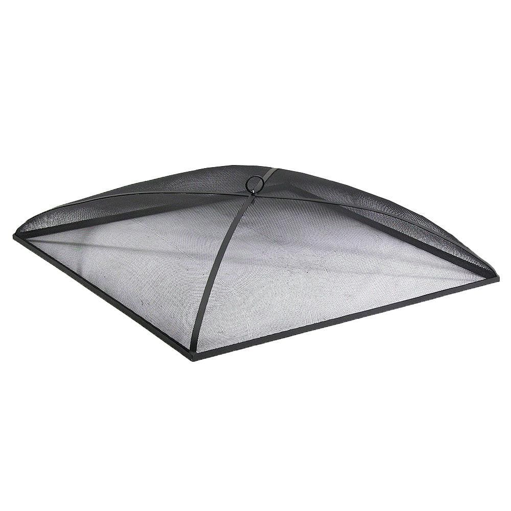 Sunnydaze 36 in. Square Steel Black Fire Pit Spark Screen KF Sunnydaze 36 in. Square Steel Black Fire Pit Spark Screen KF