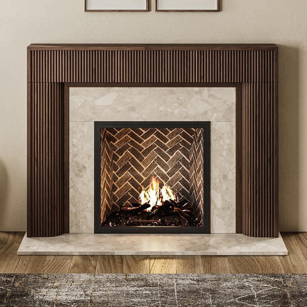 Modern Ember Hazel 80 in. x 54 in. Overall Dims Full Surround Fireplace ...
