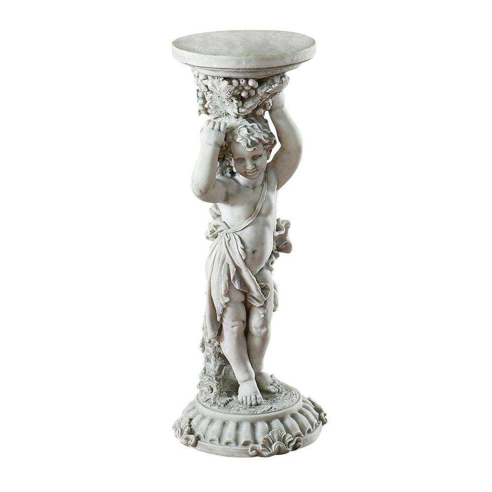 Design Toscano Sous la Vigne 36 in. H White Polyresin Sculptural ...