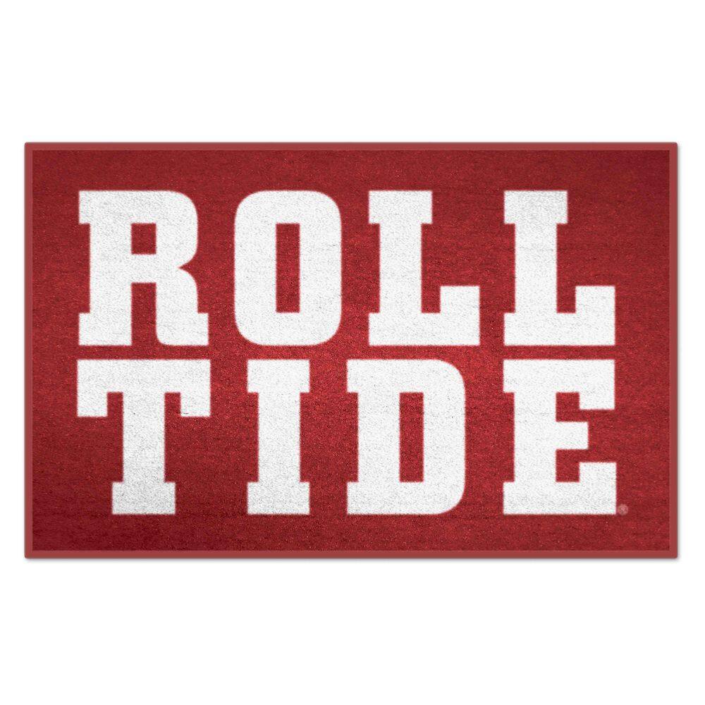 FANMATS University of Alabama Red 2 ft. x 3 ft. Slogan Starter Mat ...