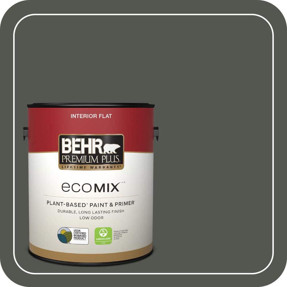 BEHR PREMIUM PLUS 1 gal. #ECC-47-3 Twilight Forest Flat EcoMix Plant ...