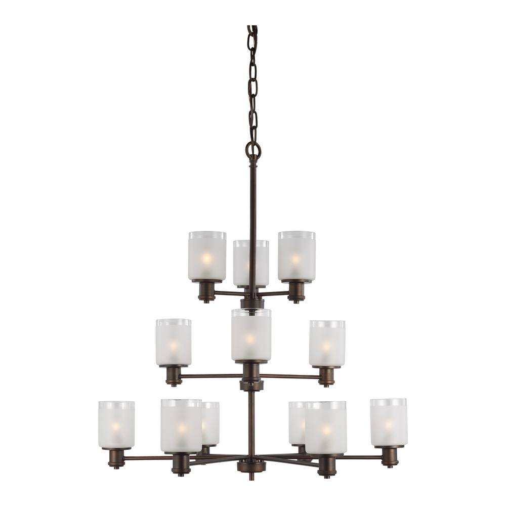 Generation Lighting Norwood 12-Light Burnt Sienna Classic Transitional ...